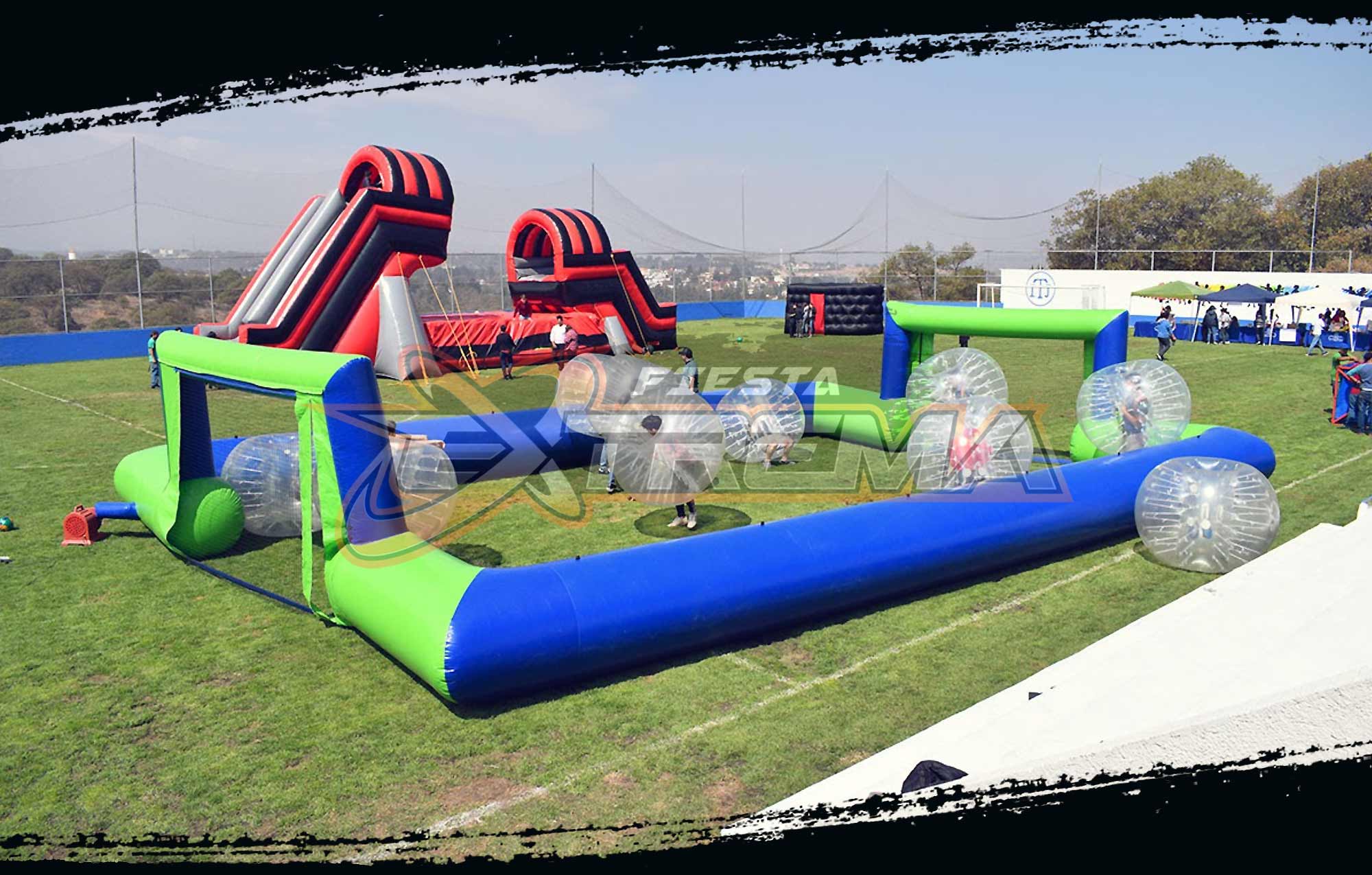 Bubble Soccer con Cancha de Futbol Inflable | Renta de Inflables CDMX